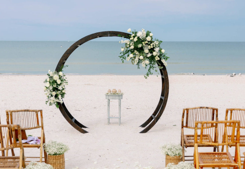 Seaside Moon Gate - Tide the Knot Beach Weddings